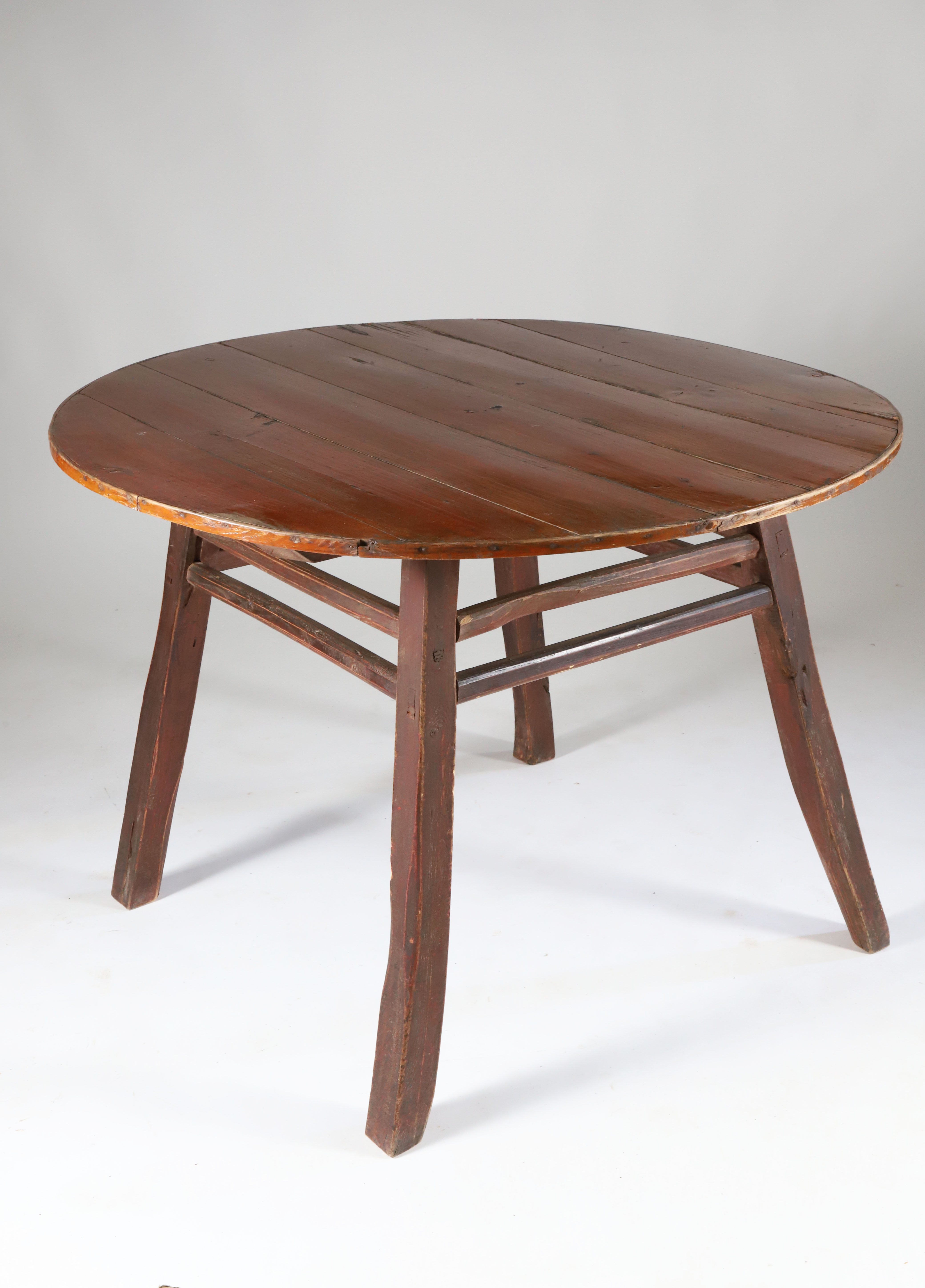 English Round Multiwood Table 19th Century - English Round Multi-board ...