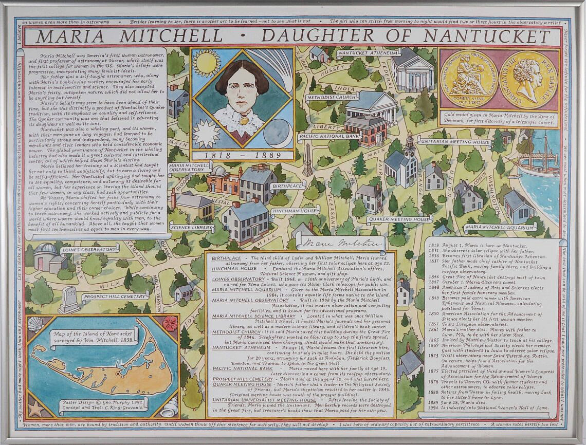 "Maria Mitchell Daughter of Nantucket" Poster circa 1997 designed by ...