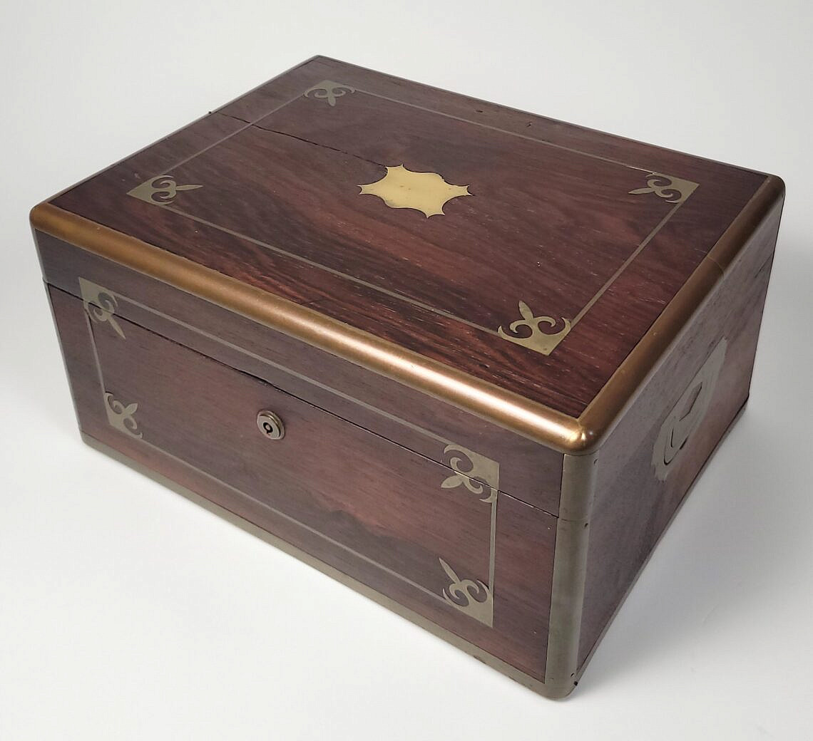19th C. Anglo Indian Exotic Wood Campaign Box - 19th C. Anglo Indian ...