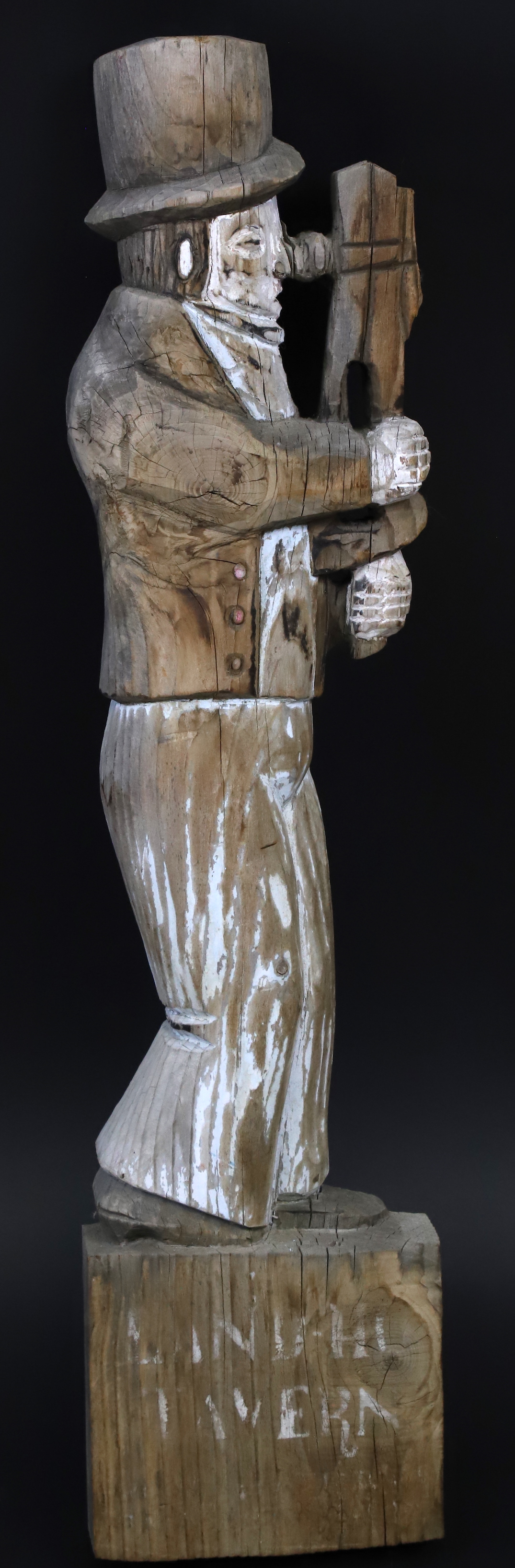 Vintage Folk Art Carved and Painted Little Navigator Land Ho ...