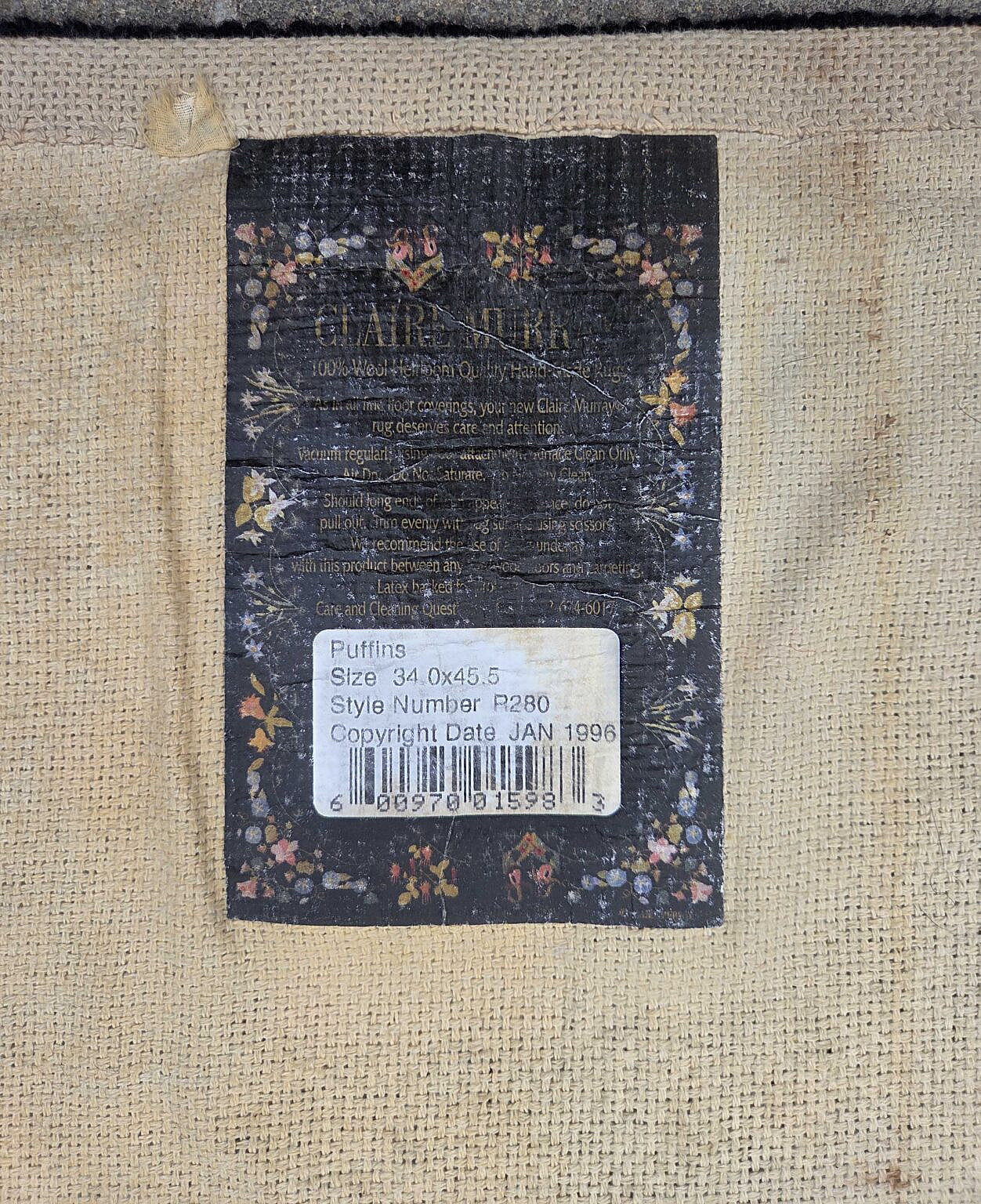 29-5580 Claire Murray Hooked Rug Puffins and Curtis Island E _114248 ...