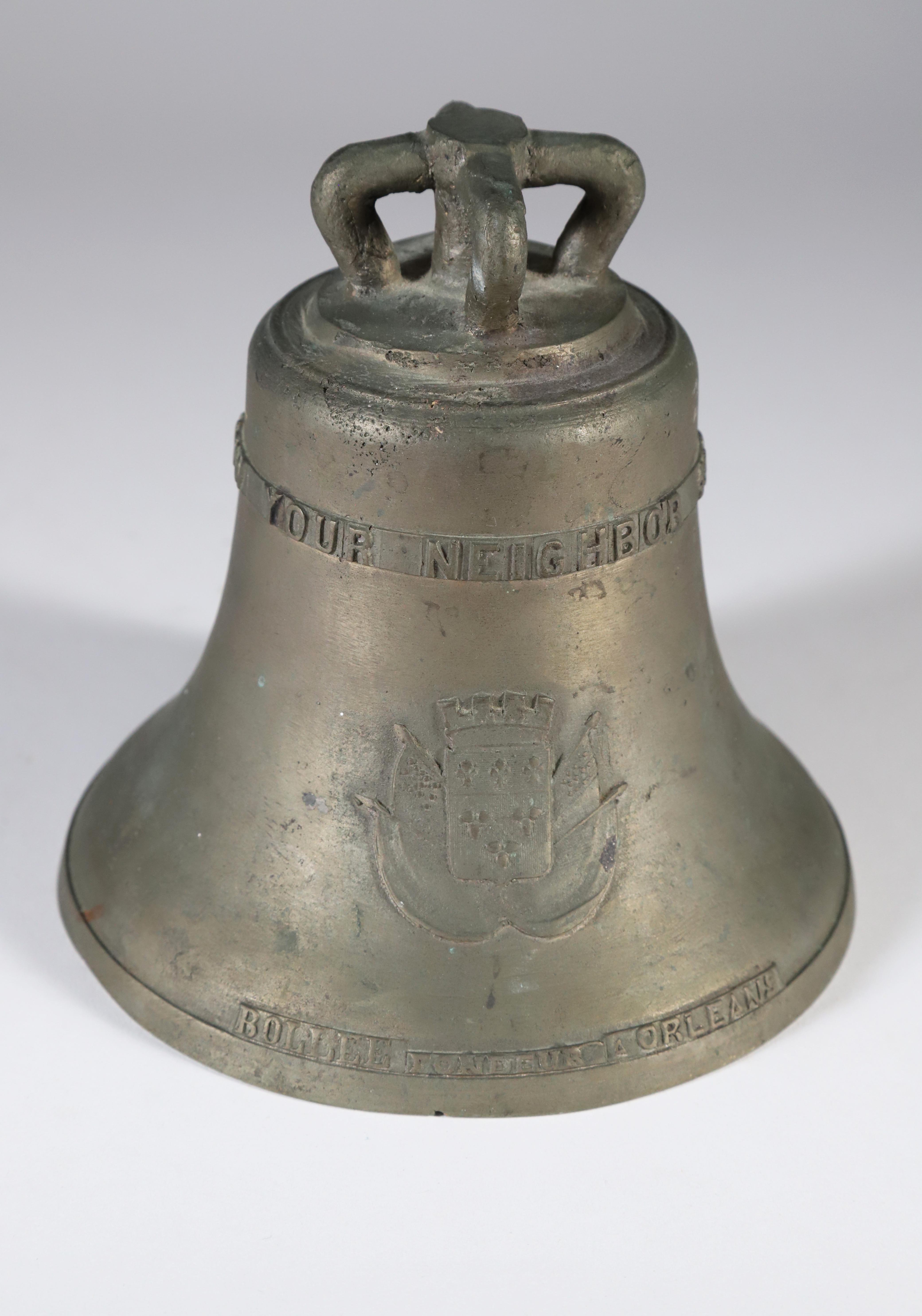 Bronze U.S. Army Bell 1960 - U.S. Army Bronze Bell "Know Your Neighbor ...