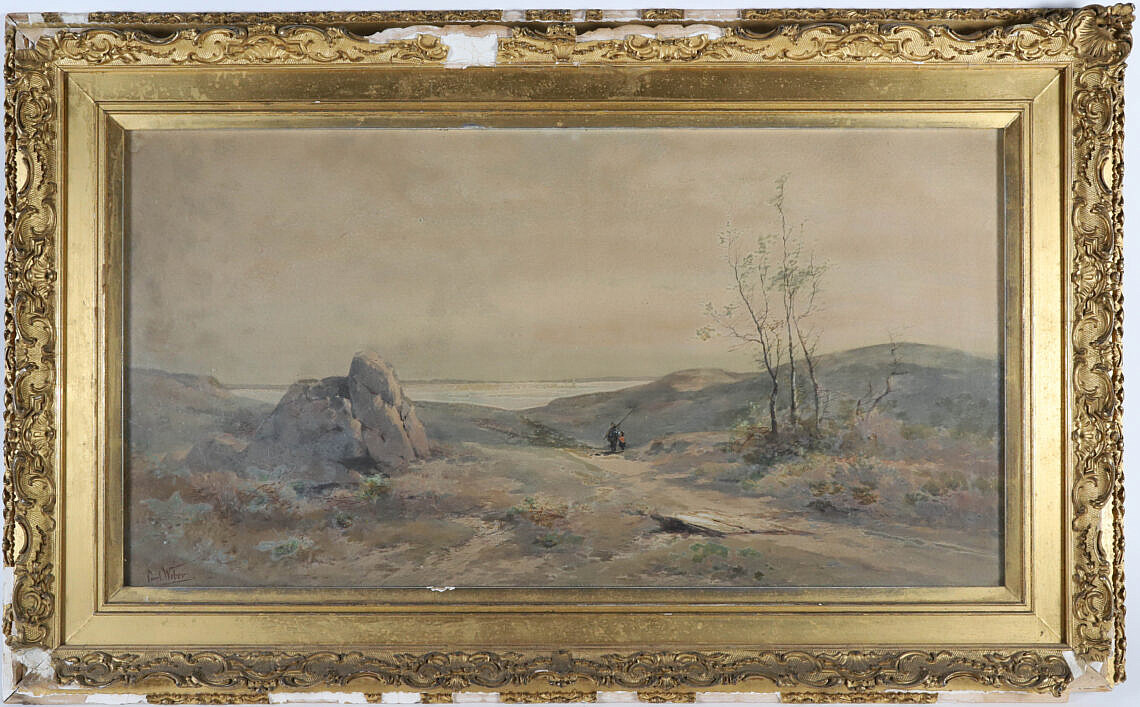 Carl Weber Watercolor on Paper "Path To The Beach" - Carl Weber ...