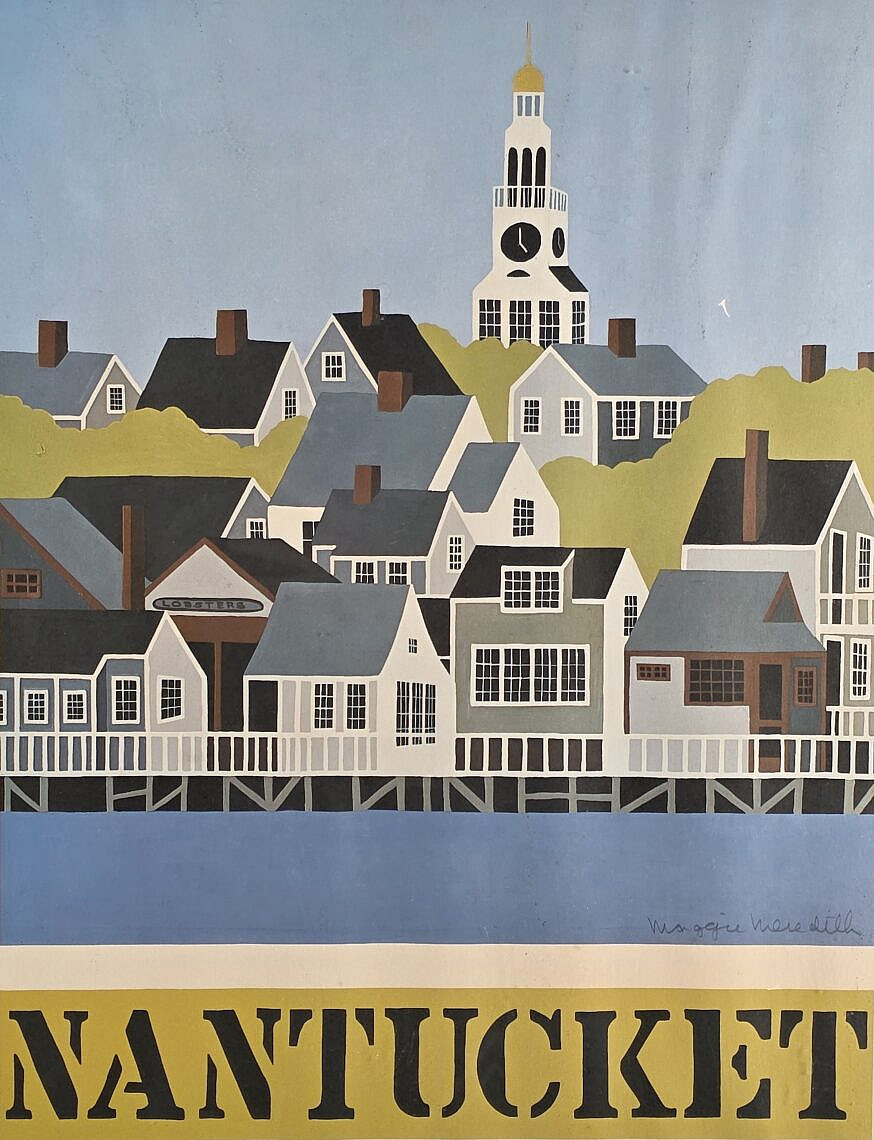 Maggie Meredith Pencil Signed Nantucket Poster - Vintage Maggie ...