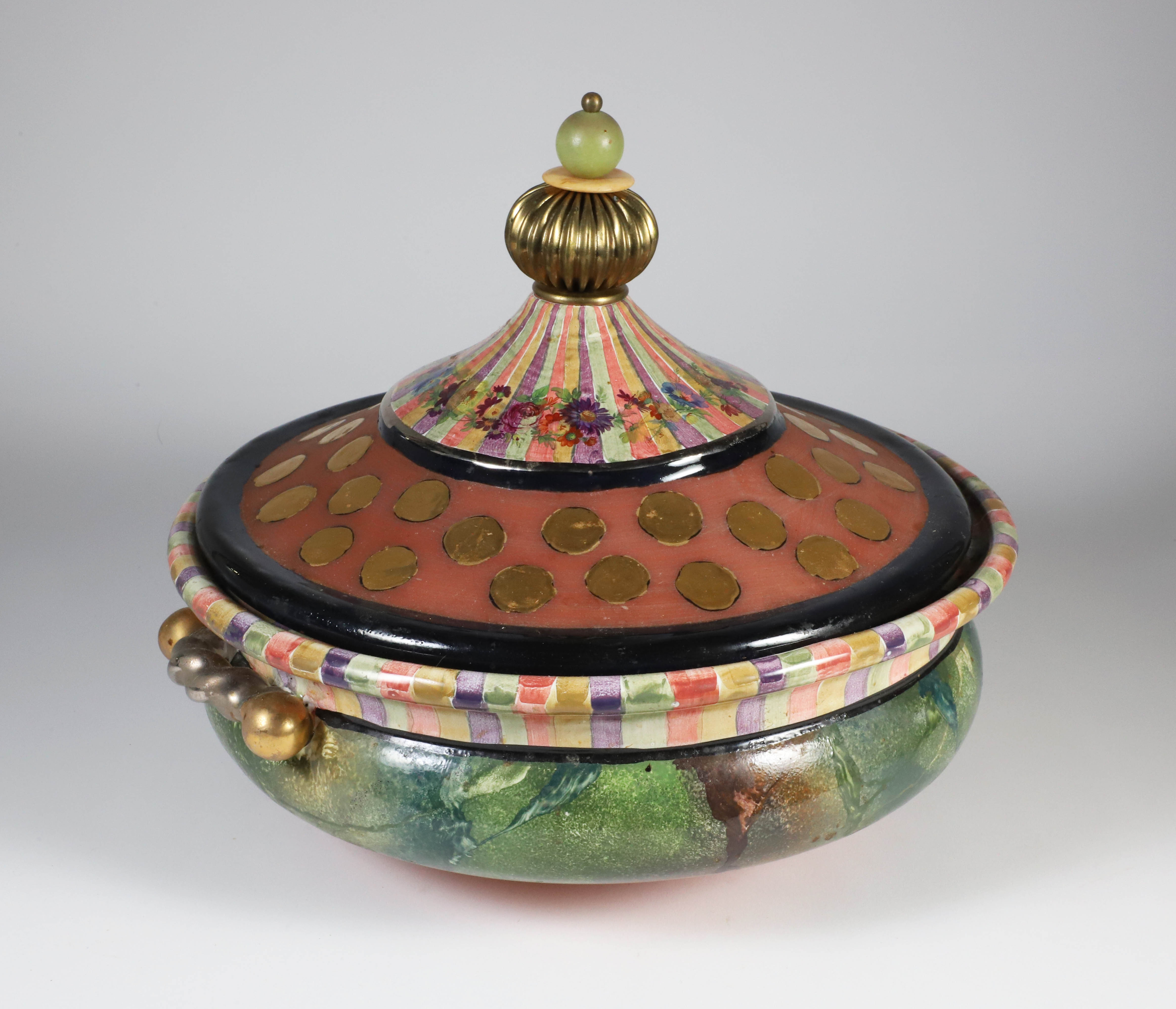 Mackenzie Child's LTD 1983 Mixed Media Ceramic Covered Tureen ...