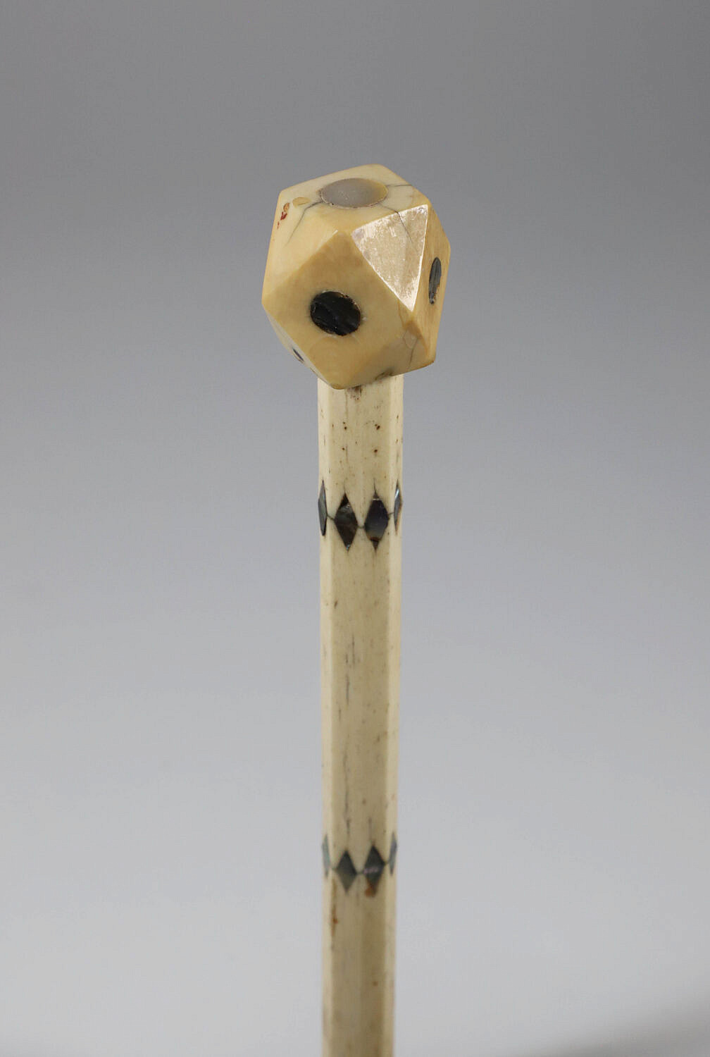 Whaler Made Polyhedron Knob Walking Stick 19th Century - Whaler Made ...