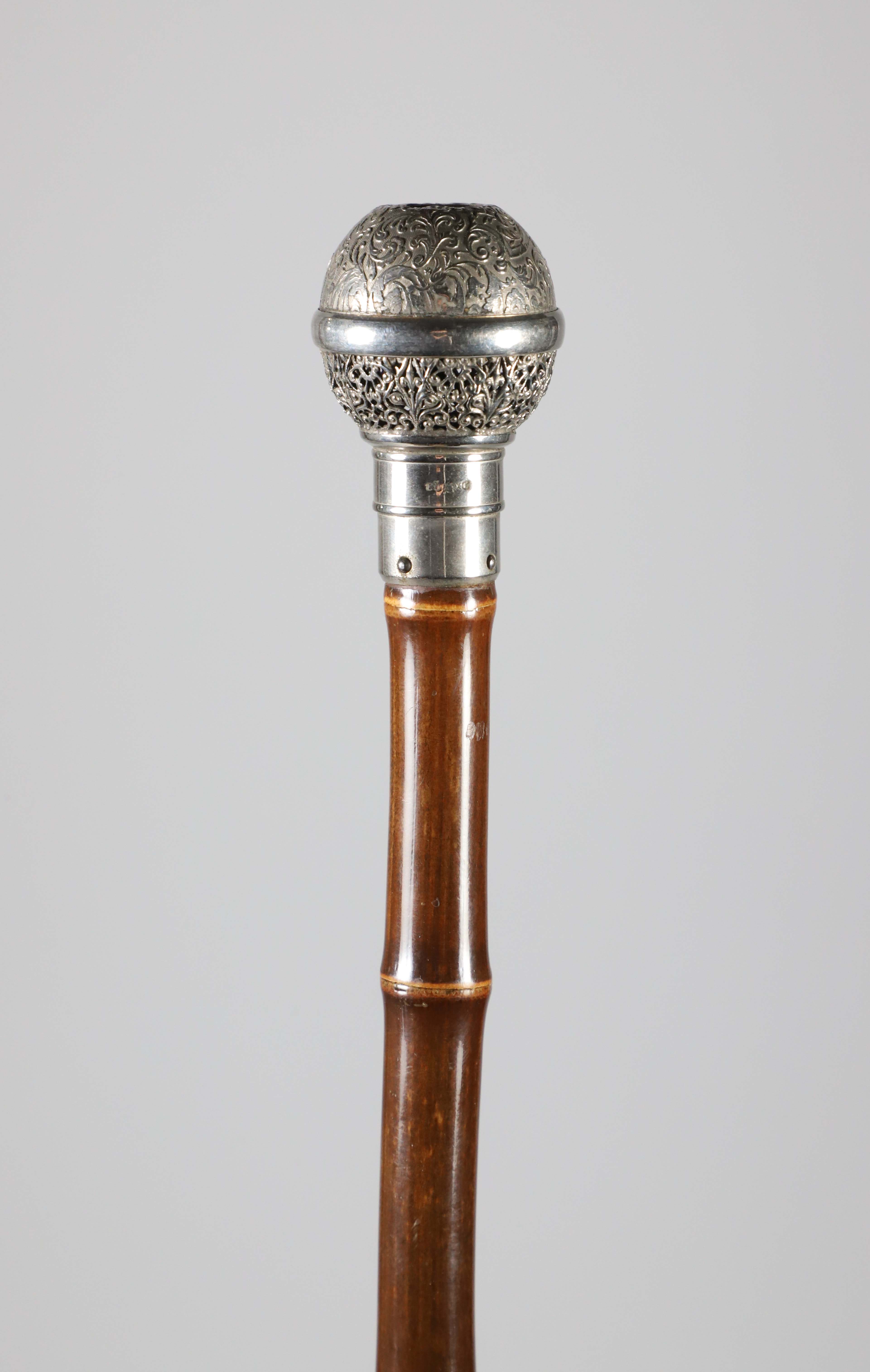 Sterling "Brigg" Container Cane 19th Century - Sterling "Brigg ...