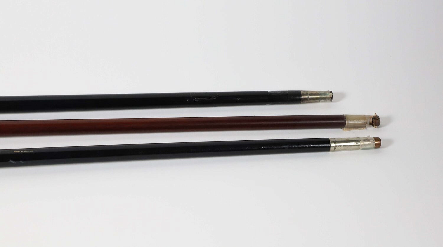 Three Silver L-Grip Canes 19th Century - Three Vintage Silver L and C ...