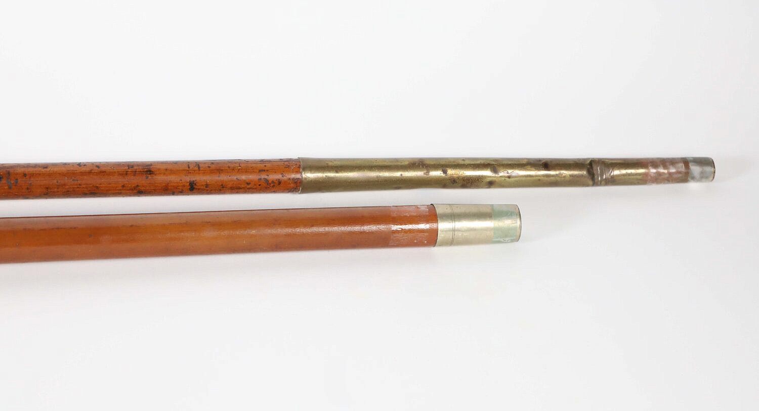 Two Sterling Top Walking Sticks 19th Century - Two Repousse Sterling ...