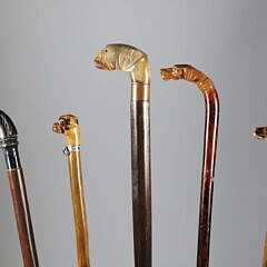Five Diminutive Animal Head Walking Sticks 19th Century - Collection of ...