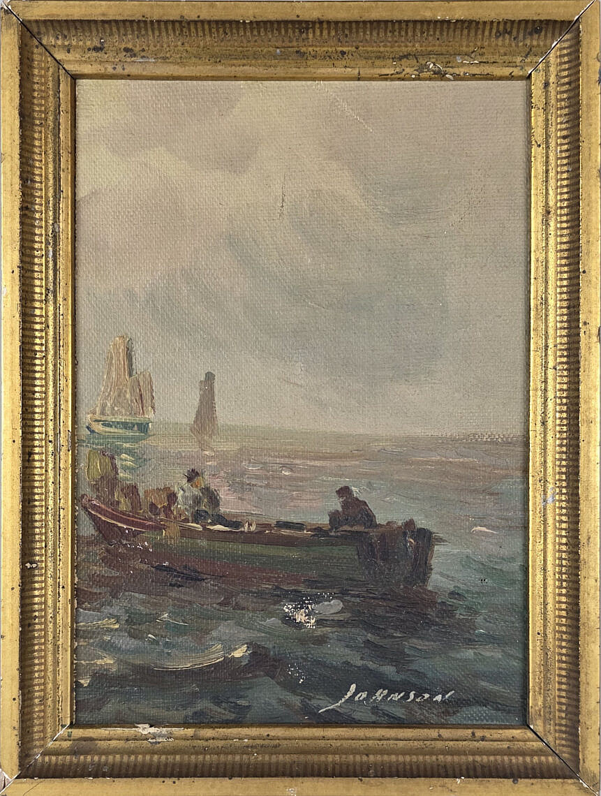 Antique Impressionist Oil on Panel Seascape Painting - Antique ...