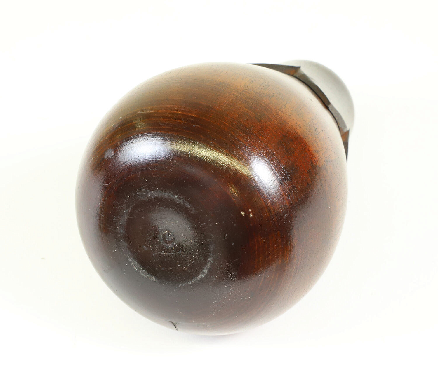 Japanese Two-Tone Carved Wood Eggplant Tea Caddy - Antique Japanese Two ...